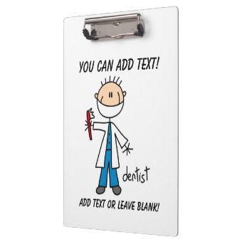 Stick Figure Dentist Clipboard | Zazzle