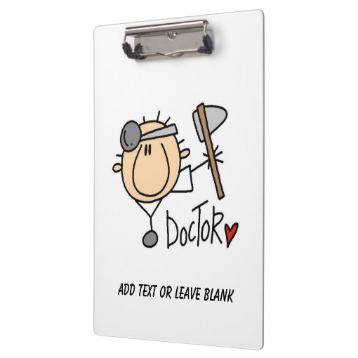 Stick Figure Doctor With Reflex Hammer Clipboard | Zazzle