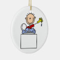 Stick Figure Doing Dishes Ceramic Ornament | Zazzle