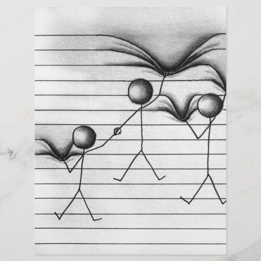 Stick Figure Drawing of Hanging on Lines | Zazzle.com