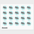 Stick Figure Elephant Tshirts and Gifts Classic Round Sticker | Zazzle