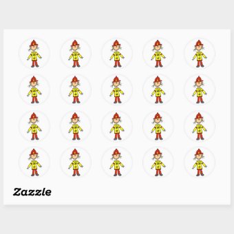 Stick Figure Firefighter Stickers | Zazzle