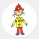 Stick Figure Firefighter Stickers | Zazzle