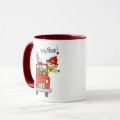 Stick Figure Firefighter with Fire Engine Mug | Zazzle
