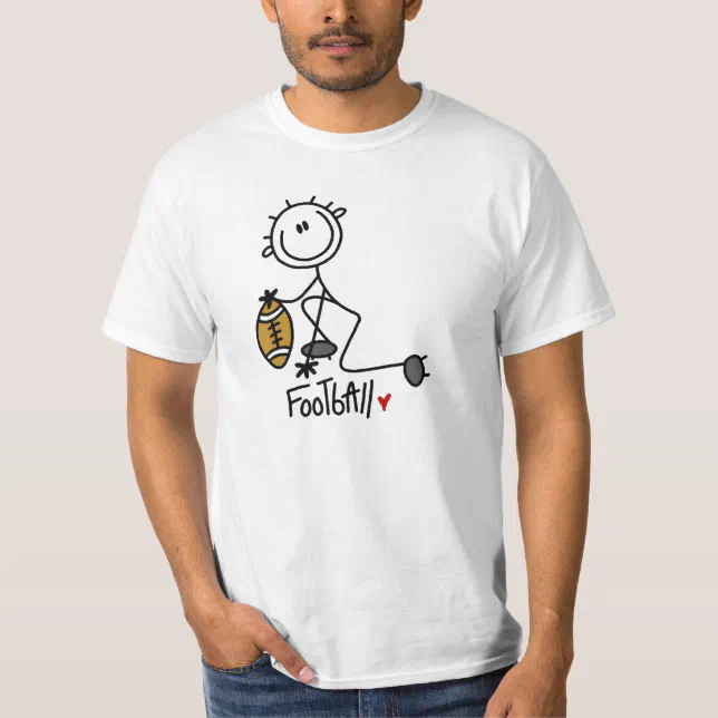 Stick Figure Football Player Value Tshirt | Zazzle