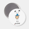 Stick Figure Girl Doing Handstands Magnet | Zazzle