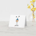 Stick Figure Girl Doing Handstands Note Card | Zazzle