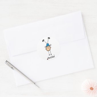 Stick Figure Girl Doing Handstands Stickers | Zazzle