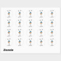 Stick Figure Girl Doing Handstands Stickers | Zazzle