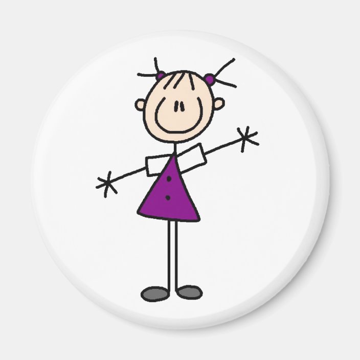 Stick Figure Girl Magnet | Zazzle.com