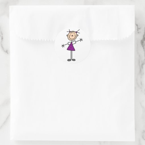 Stick Figure Girl Sticker | Zazzle