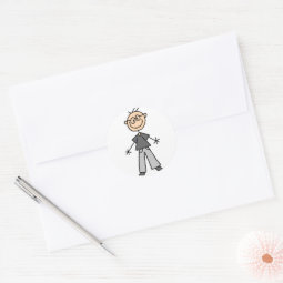Stick Figure Grandpa Sticker | Zazzle