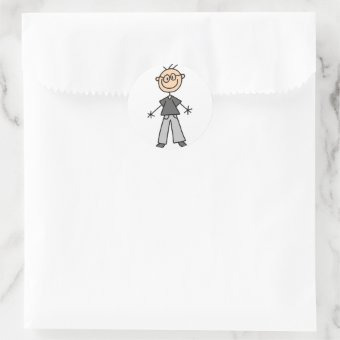 Stick Figure Grandpa Sticker | Zazzle