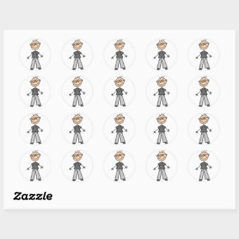 Stick Figure Grandpa Sticker | Zazzle