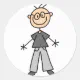 Stick Figure Grandpa Sticker | Zazzle