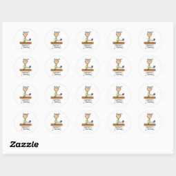 Stick Figure Gymnast on Balance Beam Stickers | Zazzle