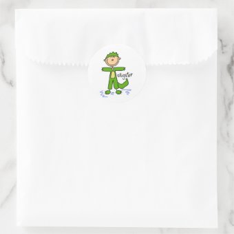 Stick Figure In Alligator Suit Sticker | Zazzle
