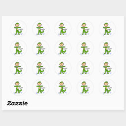 Stick Figure In Alligator Suit Sticker | Zazzle