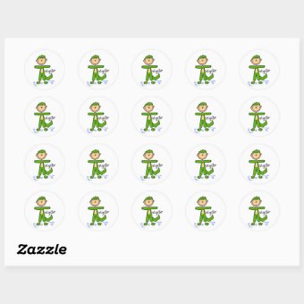Stick Figure In Alligator Suit Sticker | Zazzle