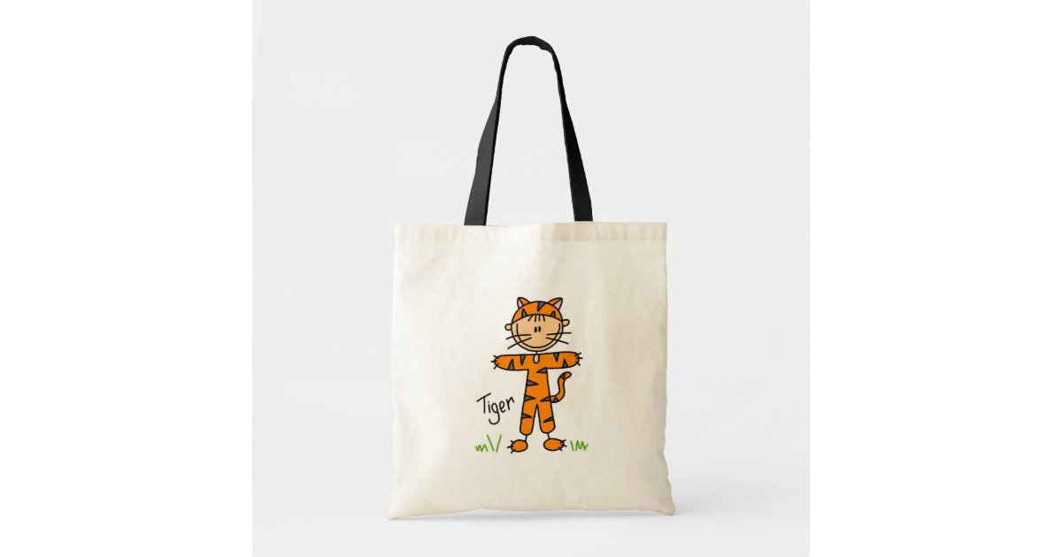 Stick Figure In Tiger Suit Bag | Zazzle
