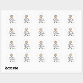 Stick Figure In Zebra Suit Sticker | Zazzle