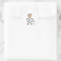Stick Figure In Zebra Suit Sticker | Zazzle