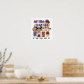 Stick Figure Kids Autism Awareness Poster | Zazzle