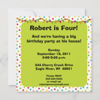 Stick Figure Kids Birthday Party Invitations | Zazzle