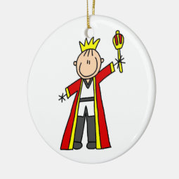 Stick Figure King Ceramic Ornament | Zazzle