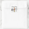 Stick Figure Male Clarinet Player Tshirts and Gift Square Sticker | Zazzle