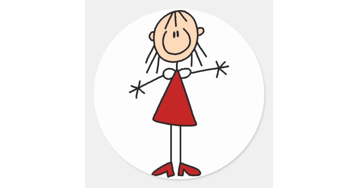 Stick Figure Mom Sticker | Zazzle