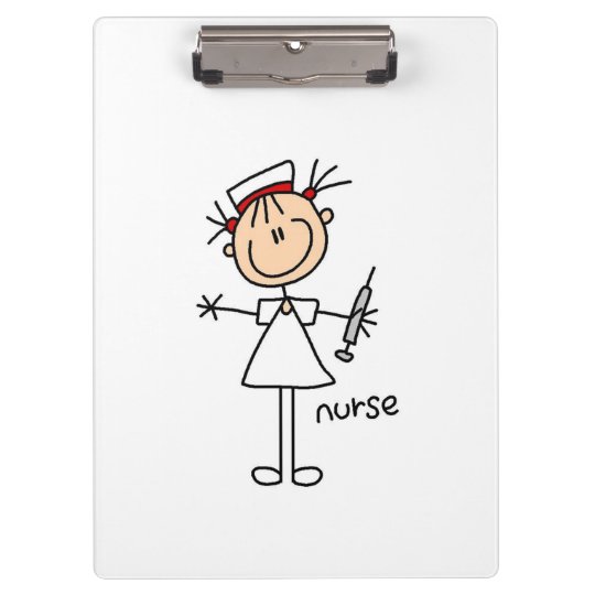 Stick Figure Nurse Clipboard | Zazzle.com