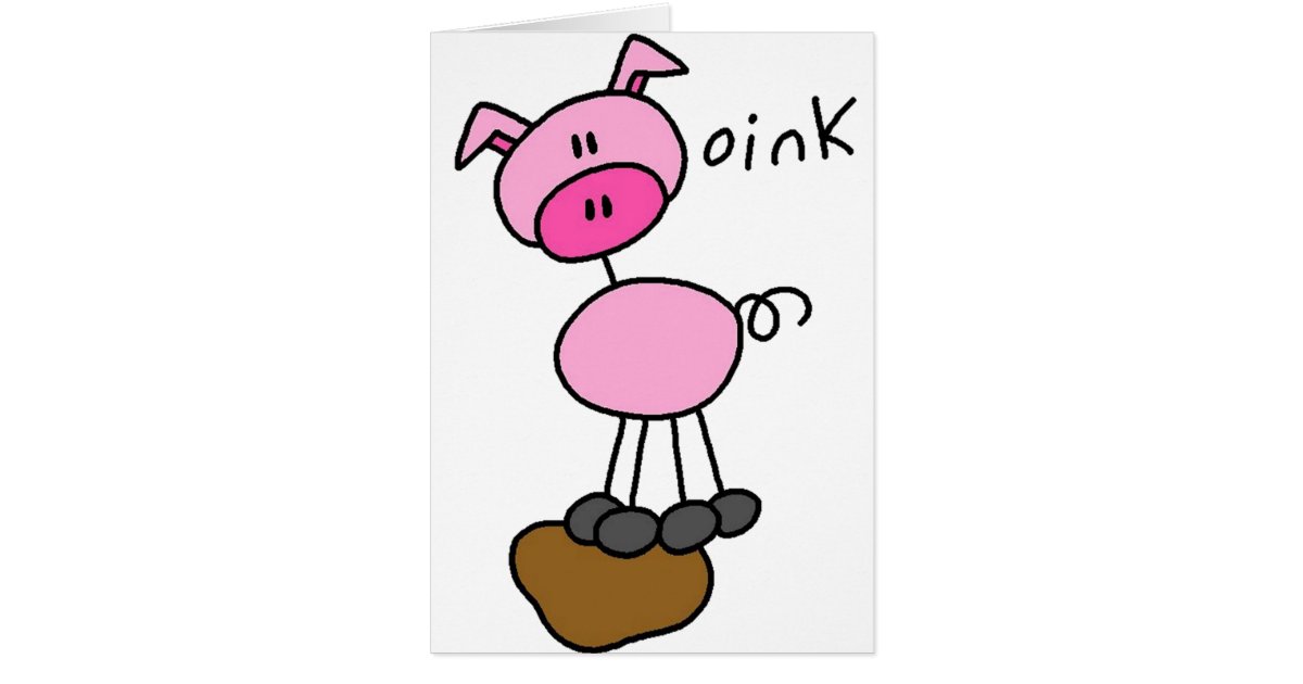 Stick Figure Pig | Zazzle
