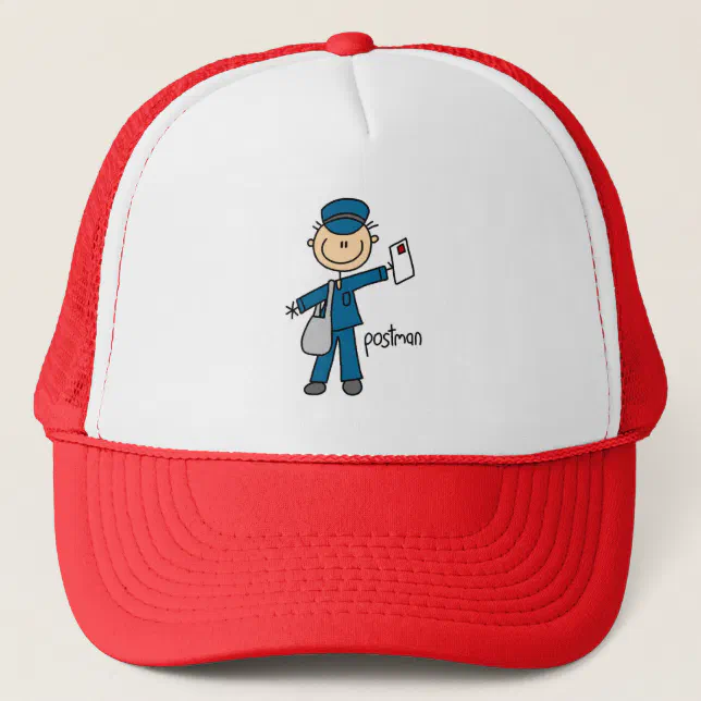 Stick Figure Postman Hat | Zazzle