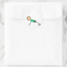 Stick Figure Push Ups Sticker | Zazzle