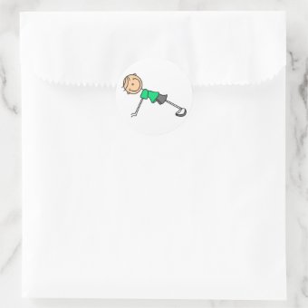 Stick Figure Push Ups Sticker | Zazzle