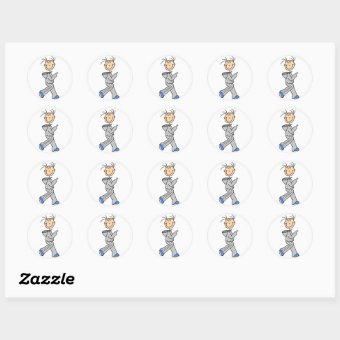 Stick Figure Running Sticker | Zazzle
