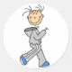 Stick Figure Running Sticker | Zazzle