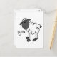 Stick Figure Sheep Tshirts and Gifts Postcard | Zazzle