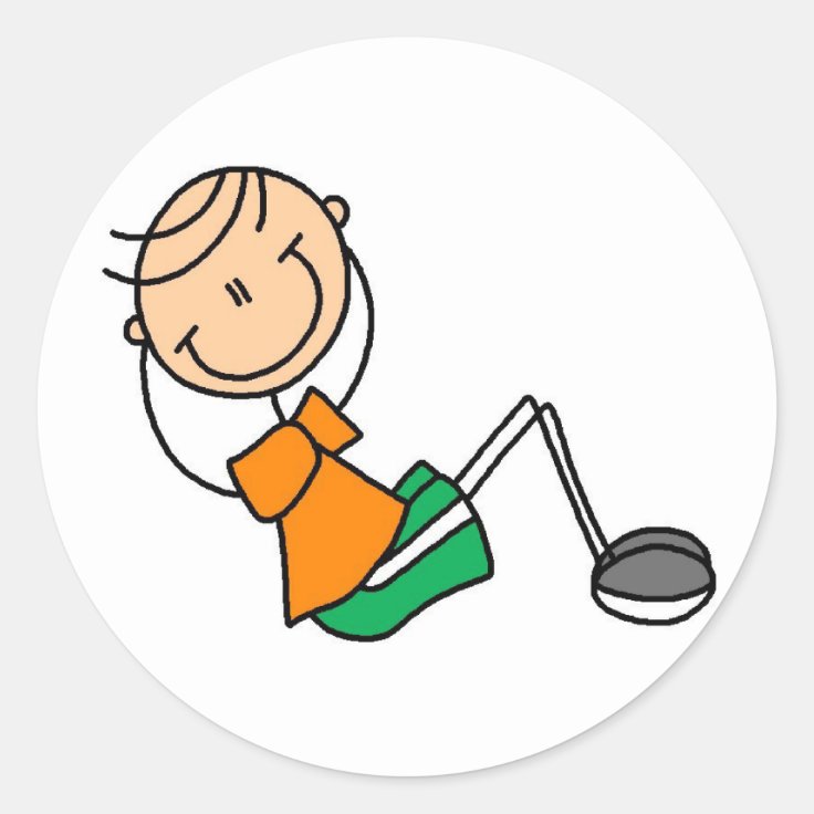 Stick Figure Sit Ups Sticker | Zazzle
