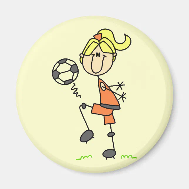 Stick Figure Soccer Tshirts and Gifts Magnet | Zazzle