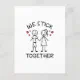 Stick Figure Stickman Couples Valentines Day Love Postcard | Zazzle