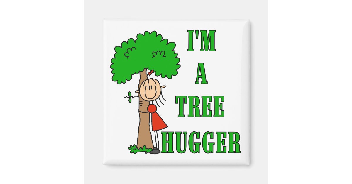 Stick Figure Tree Hugger T-shirts and Gifts Magnet | Zazzle