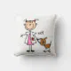 Stick Figure Veterinarian With Dog Throw Pillow | Zazzle