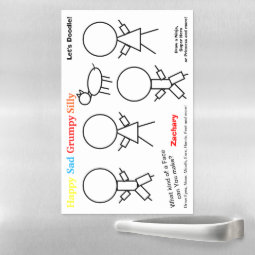 Stick Figures Activity Placemat Magnetic Dry Erase Sheet | Zazzle