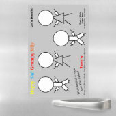 Stick Figures Boys Girls Activity Silver Magnetic Dry Erase Sheet | Zazzle