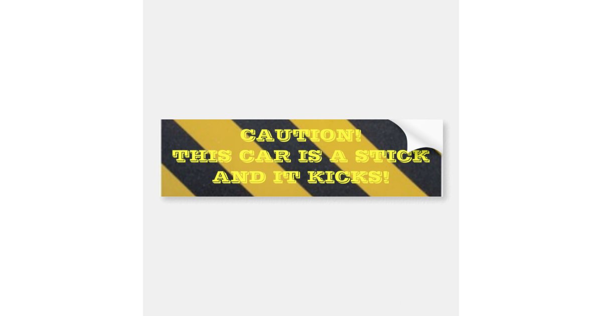 Stick shift bumper sticker | Zazzle