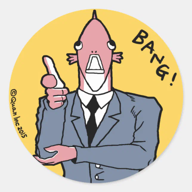 Sticker: BANG! Classic Round Sticker | Zazzle