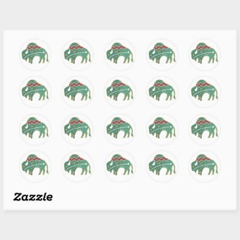 Sticker Buffalo Design Native American | Zazzle