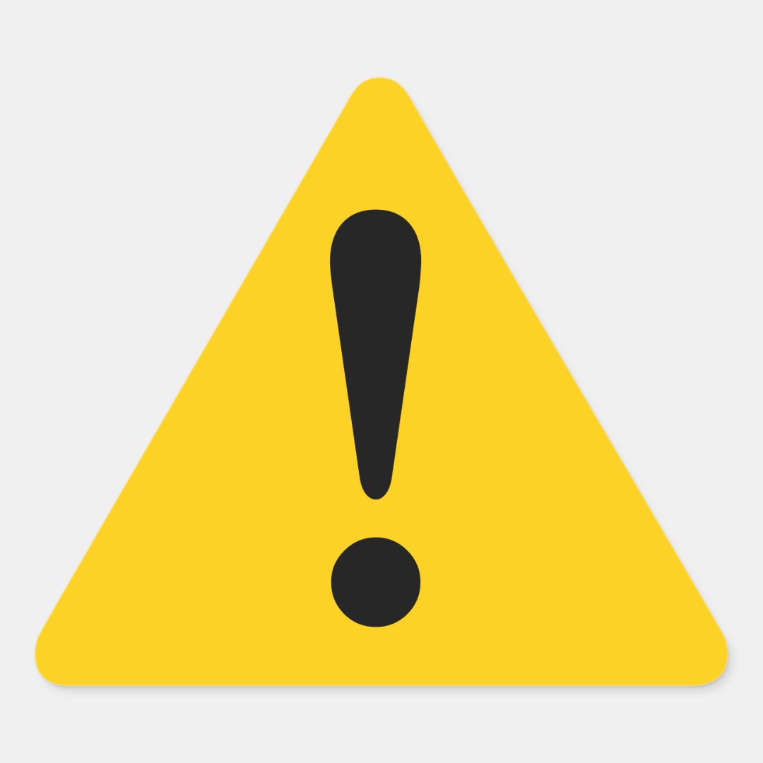 Sticker Caution Sticker Exclamation Equipment Work | Zazzle